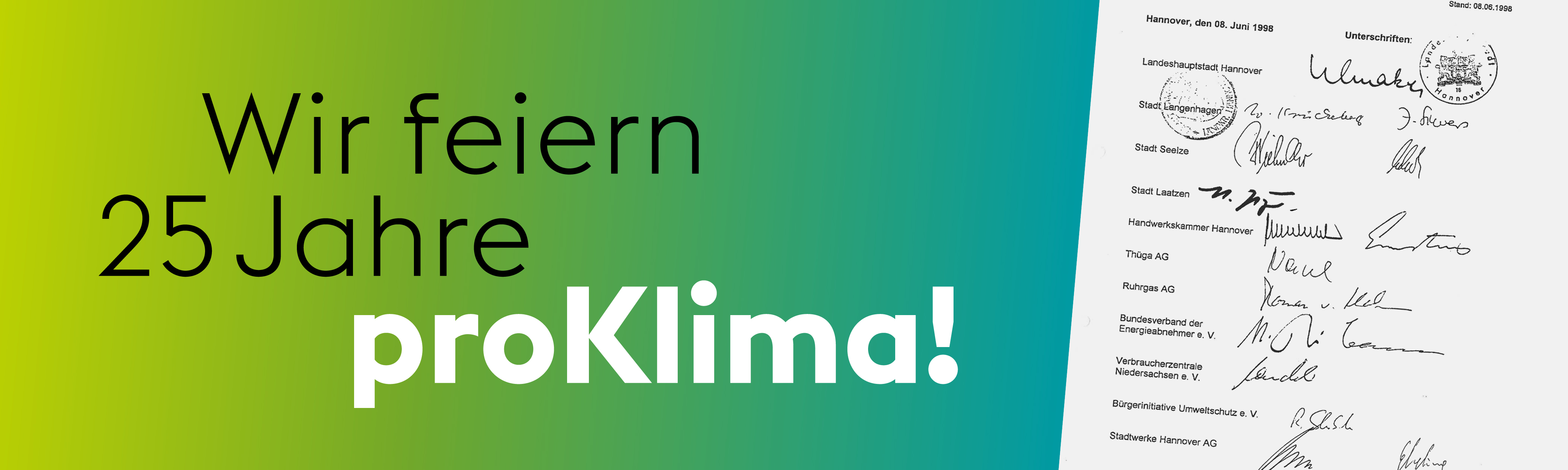 proKlima Hannover - 25 jähriges Jubiläum